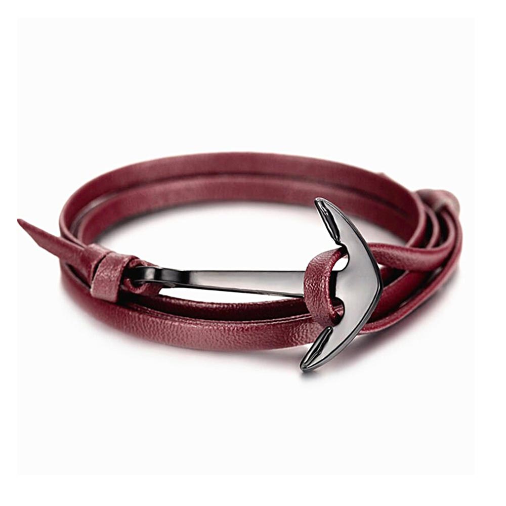 Leather Anchor Bracelet Citrus Reef