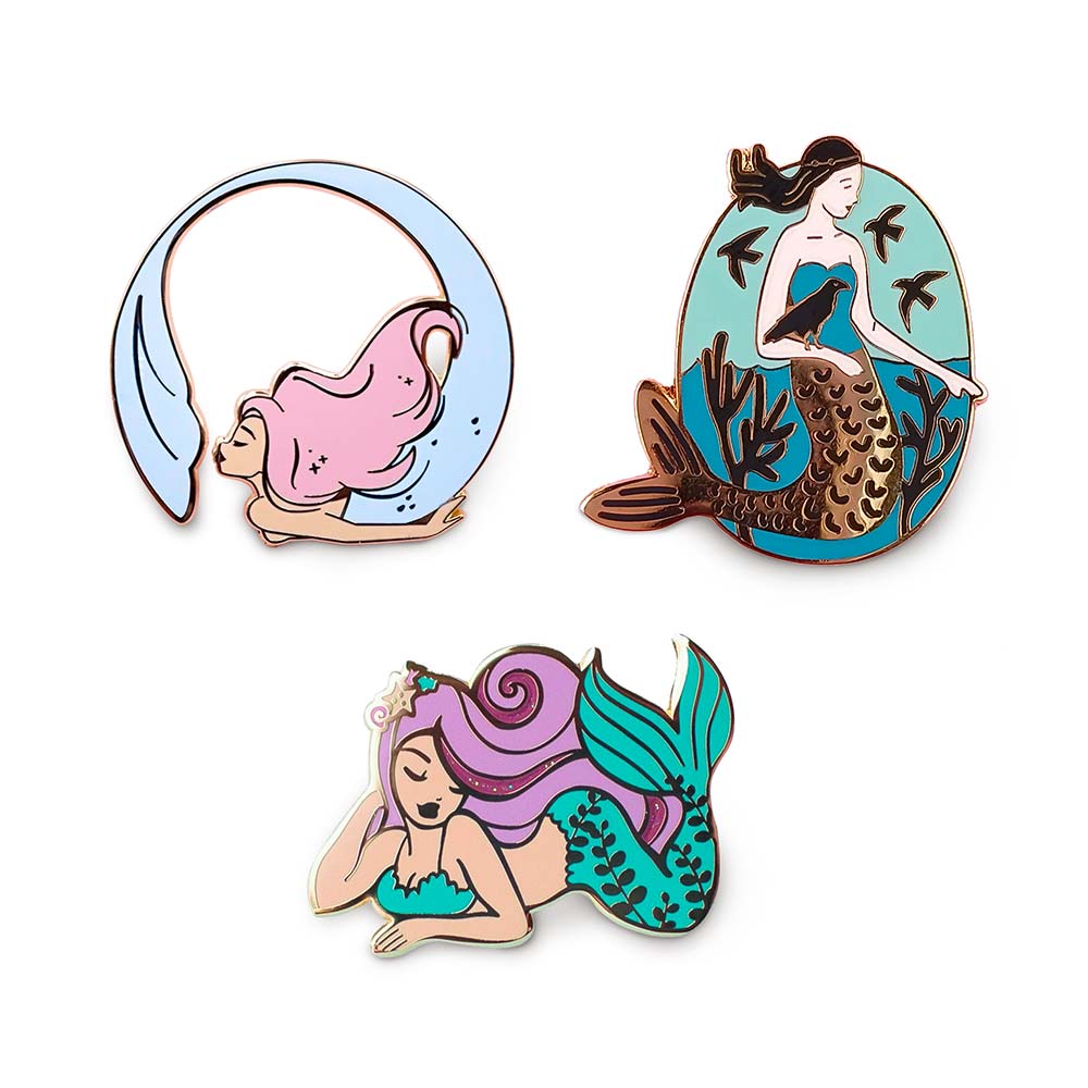 Enamel Mermaid Pins | Citrus Reef