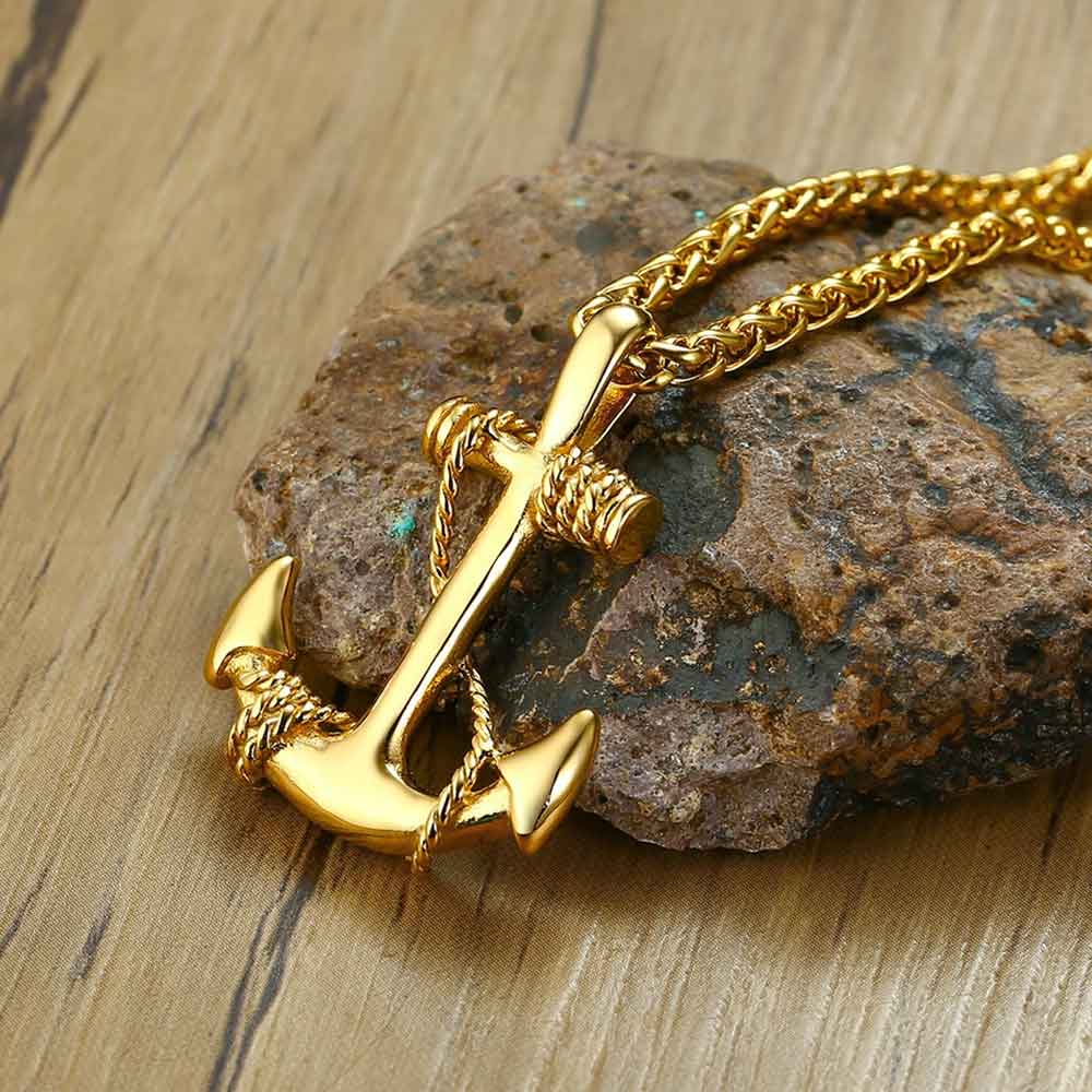 Gold Anchor Pendant | Citrus Reef