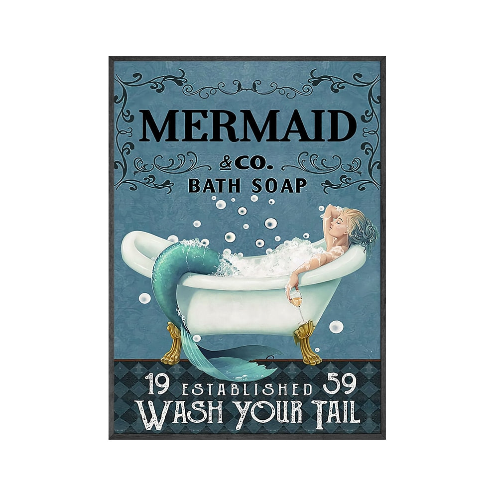Vintage Mermaid Print