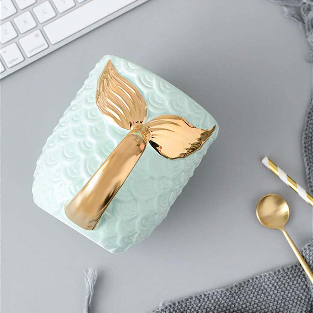Glazed Ceramic Mermaid Mug | Citrus Reef