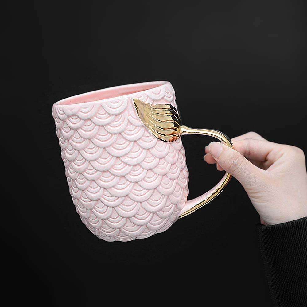 Glazed Ceramic Mermaid Mug | Citrus Reef