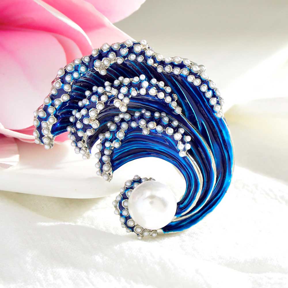 Ocean Wave Brooch | Citrus Reef