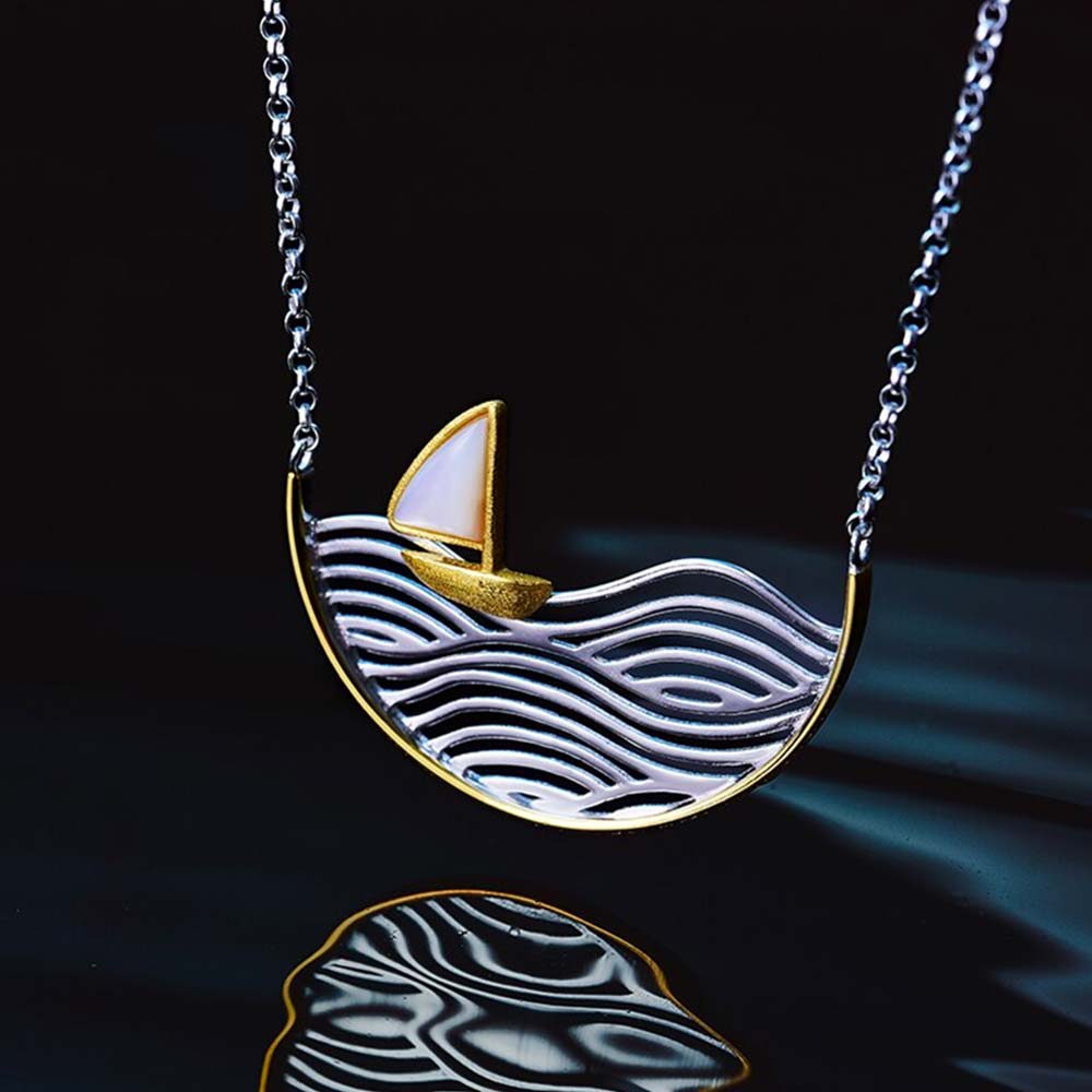 Sliding Sailboat Necklace | Citrus Reef