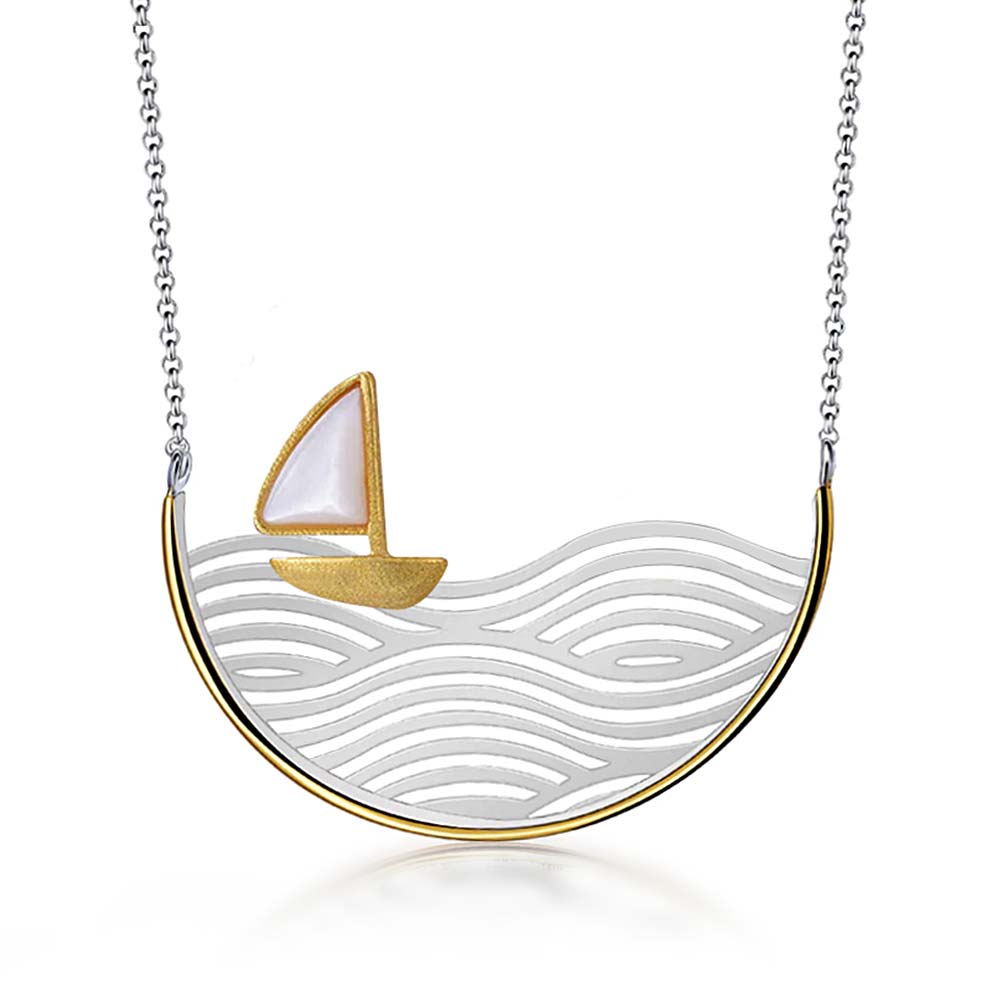 Sliding Sailboat Necklace | Citrus Reef