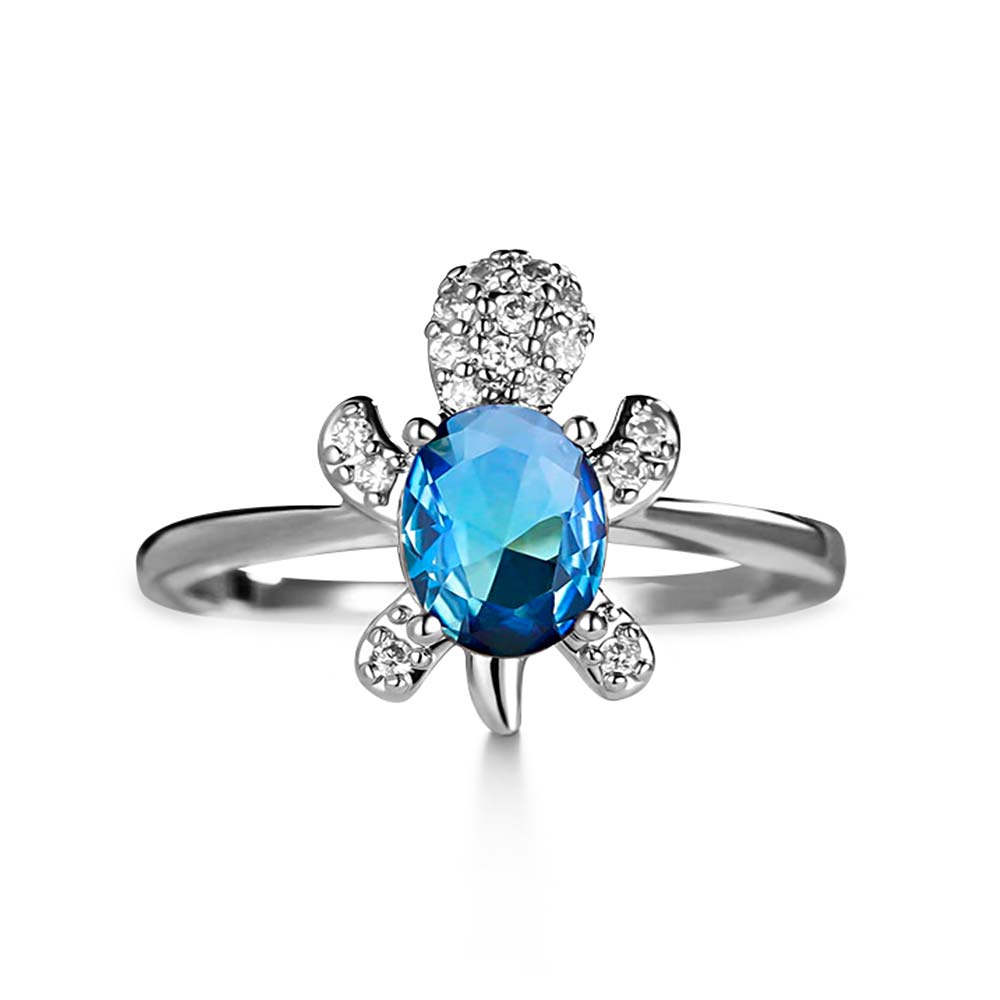 Crystal Sea Turtle Ring | Citrus Reef