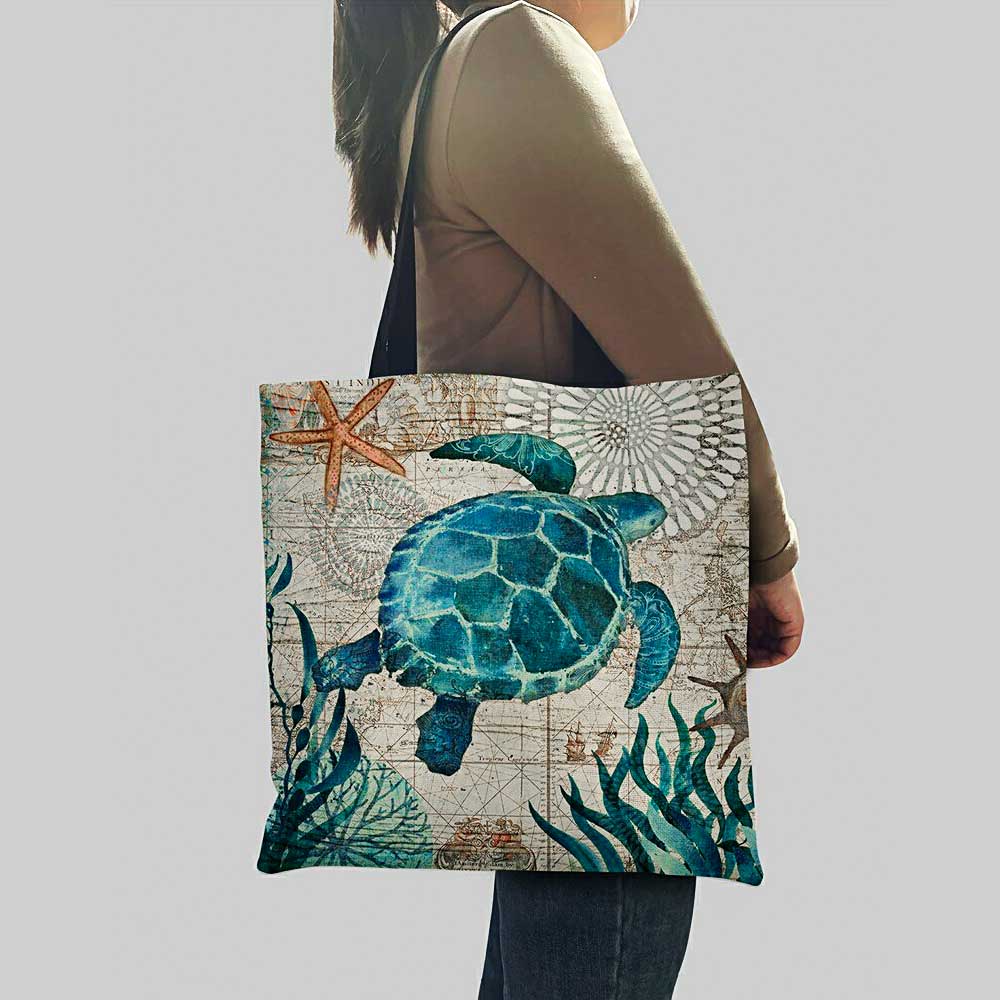 Sea Turtle Tote Bag | Citrus Reef
