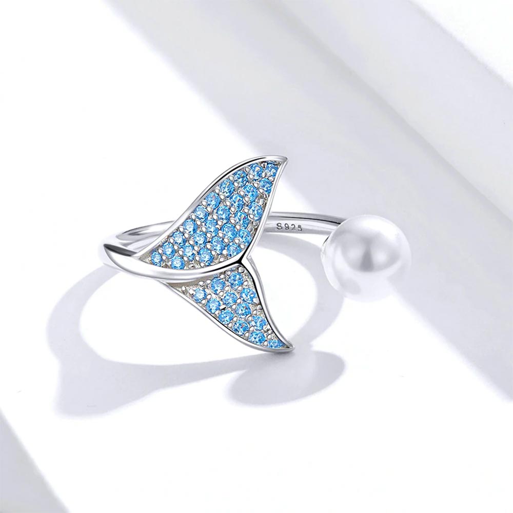 Pavé & Pearl Mermaid Ring | Citrus Reef