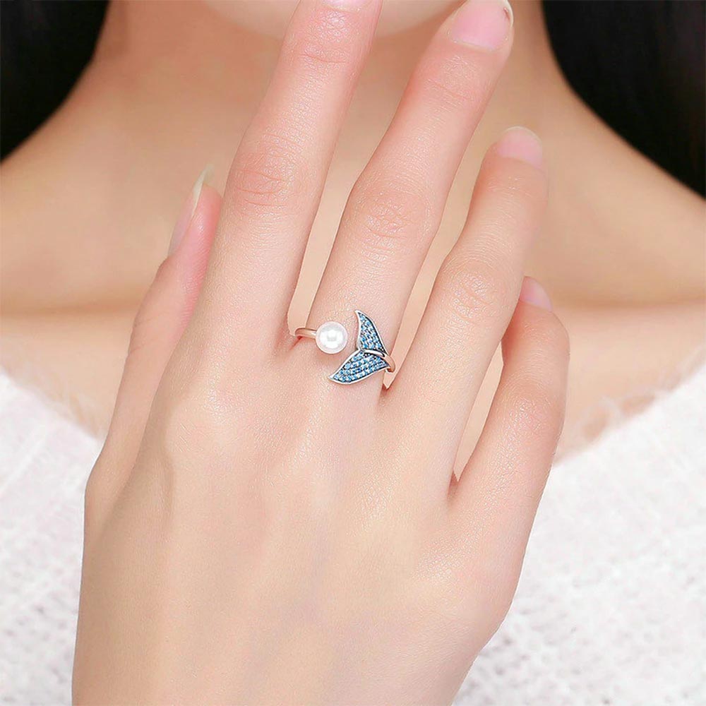 Pavé & Pearl Mermaid Ring | Citrus Reef