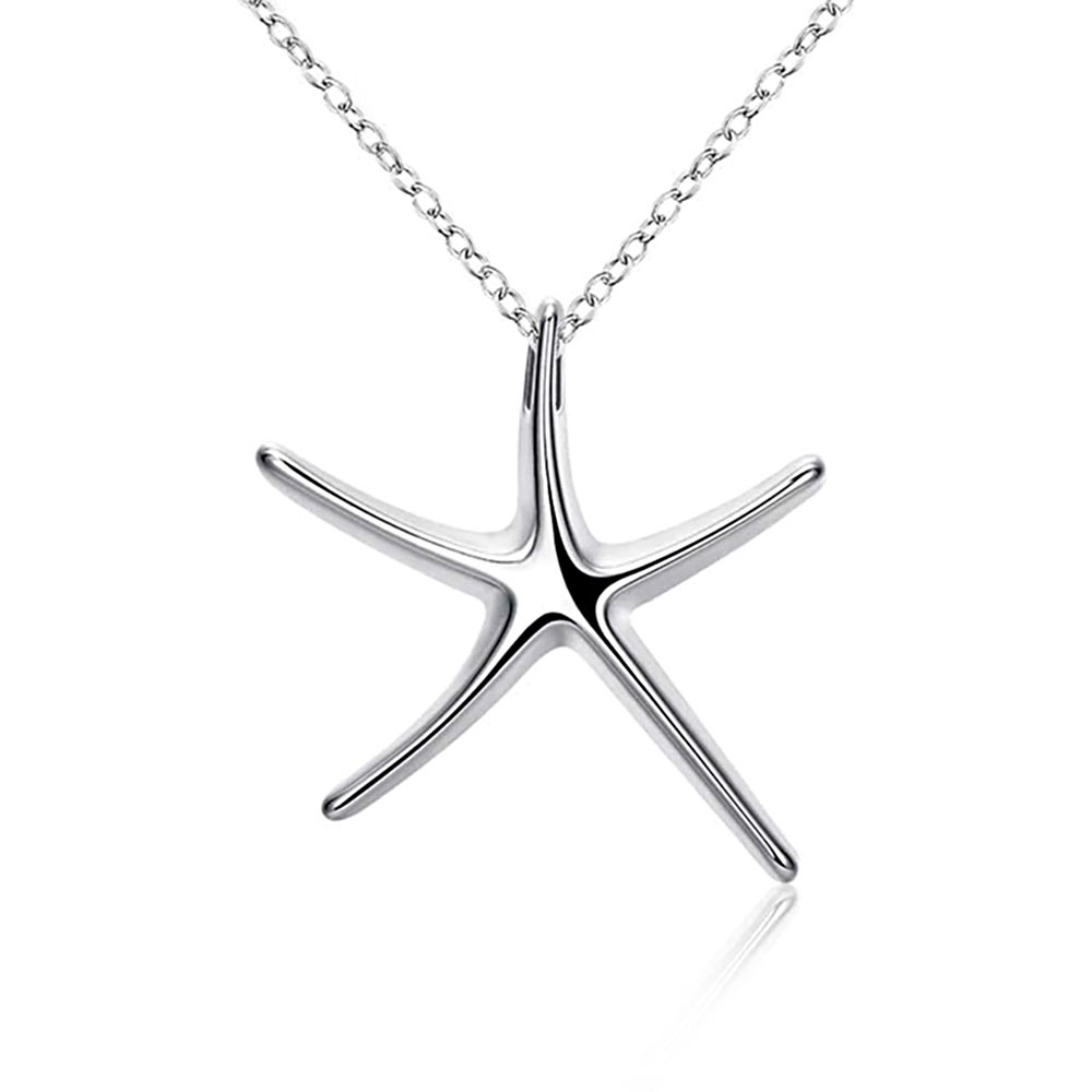 Solid Silver Starfish Necklace | Citrus Reef